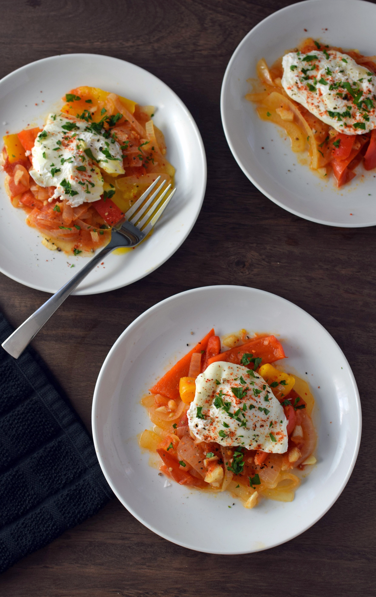 Poached Eggs with Spicy-Sweet Basque Piperade - New York Food Journal